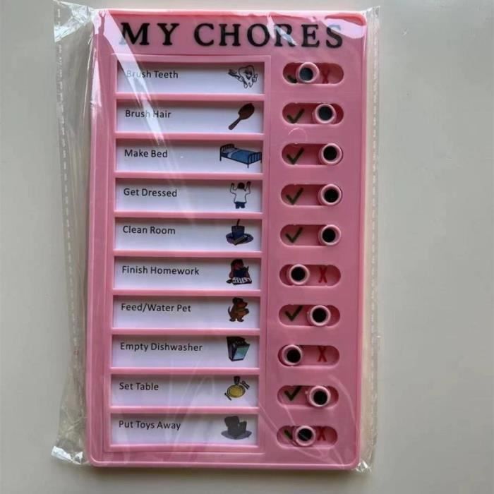 Rouge - Tableau de planification de tâches en plastique pour la ...