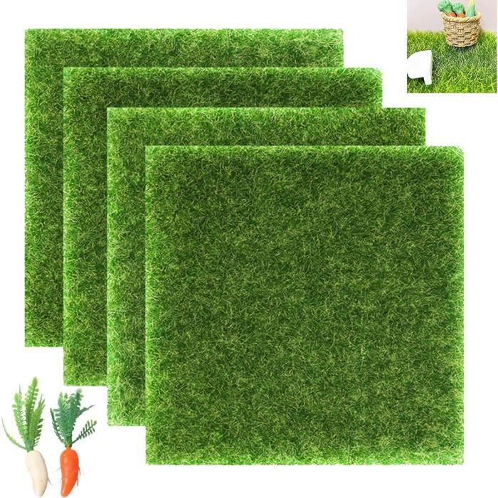 Gazon Artificiel Miniature Simulé,Tapis De Pelouse Verte Artificielle,Artificiel Miniature Herbe ...