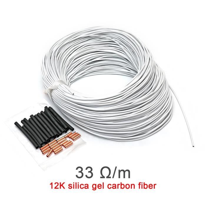 50m - Câble chauffant électrique en fibre de carbone, nouveau type de ...