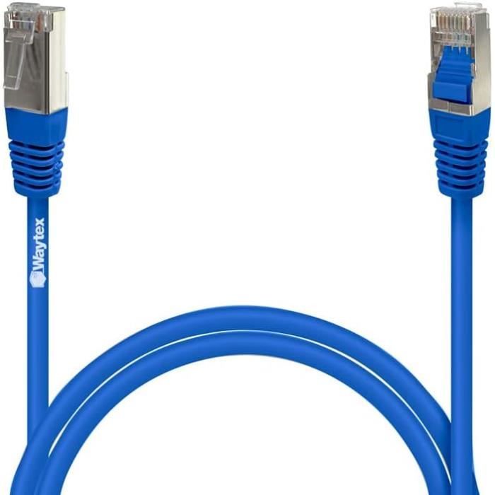Câble Ethernet Réseau RJ45cat 5e FTP 100MHz Blindé couleur Compatible ...