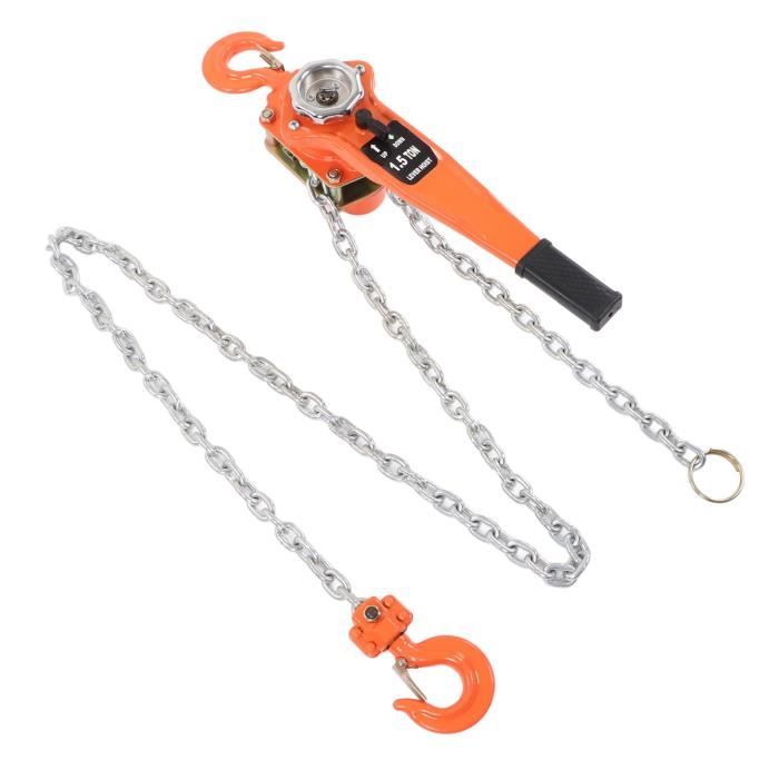 Palan à chaîne à levier 1.5T 3300LBS Capacité de charge 2.5M Palan à ...