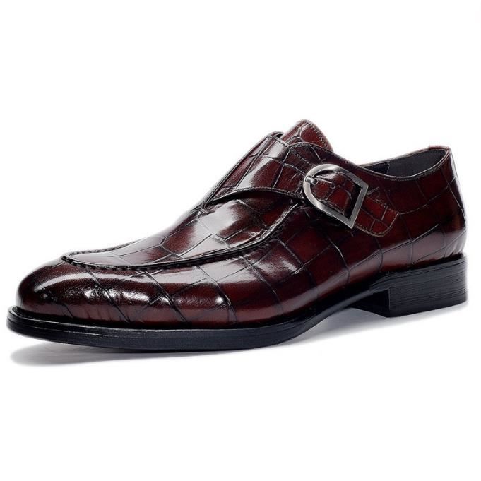 Chaussure Homme Richelieu de ville en cuir Rouge Rouge - Cdiscount ...