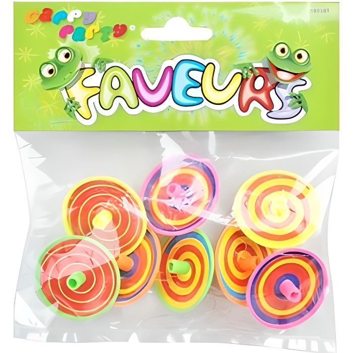 8 TOUPIES EN PLASTIQUE Multicolore - Cdiscount Jeux - Jouets