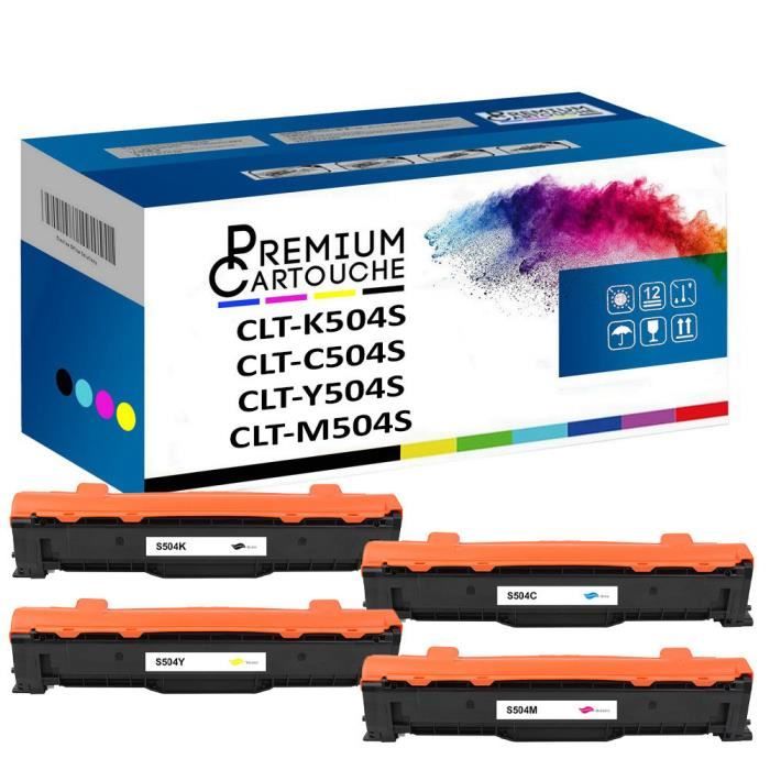 Toner Compatible CLT-504S pour Samsung CLP-410 Series CLP-415 N - Pack de 4 - Multi-couleurs ...