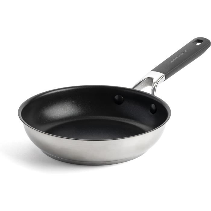 Classic Stainless Steel Poêle À Frire De 20 Cm En Acier Inoxydable Sans Pfas Céramique Saine Non ...