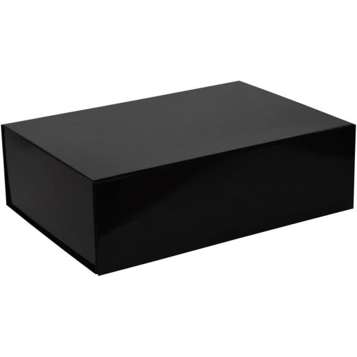 Boîte de luxe, aimantée, en carton noir mat 33 cm -[S518] - Cdiscount ...