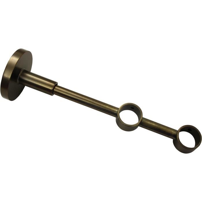 Gardinia Support de Tringle à Rideau Double avec Plaque de Fixation en ...