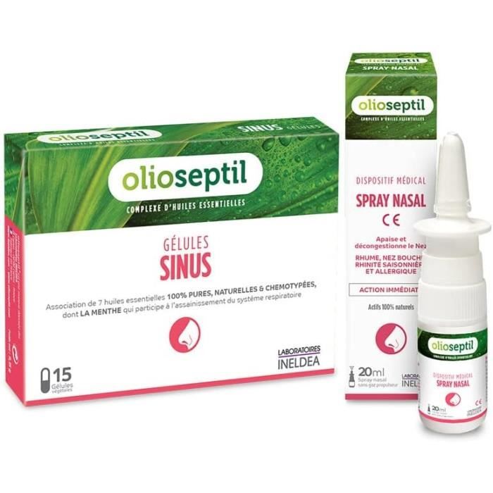 Duo Sinus - Gélules Sinus + Spray Nasal - Aide À Dégager, Apaiser Et ...