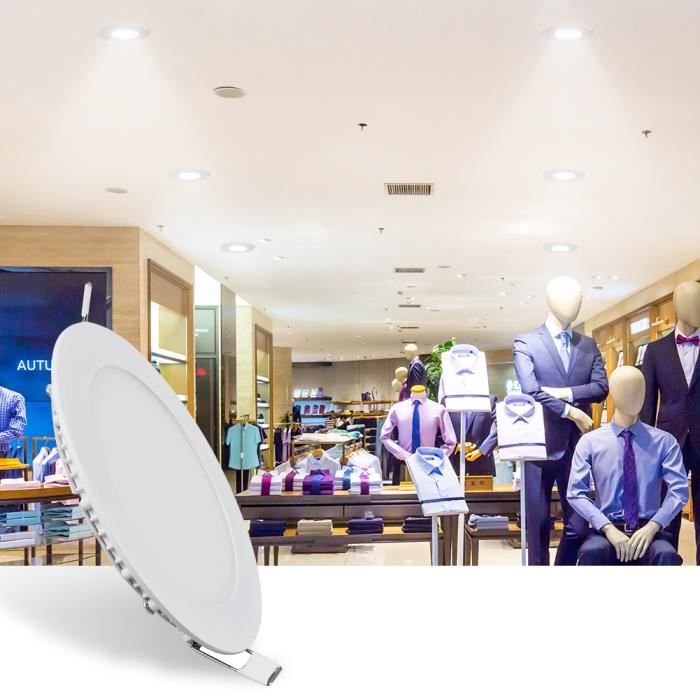 Lot de 5 Spots Encastrables LED Extra-Plat 18W (Blanc neutre 4000K) - Cdiscount Maison