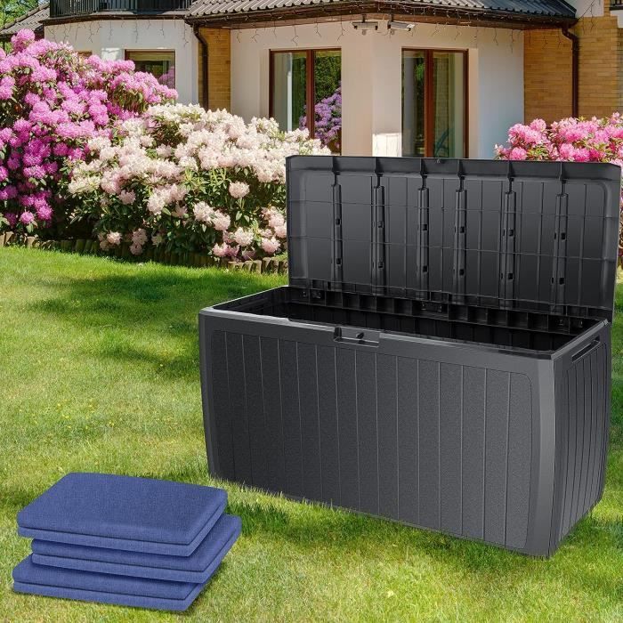 Caisse De Rangement | Coffre À Coussins 290 Litres Avec Couvercle ...