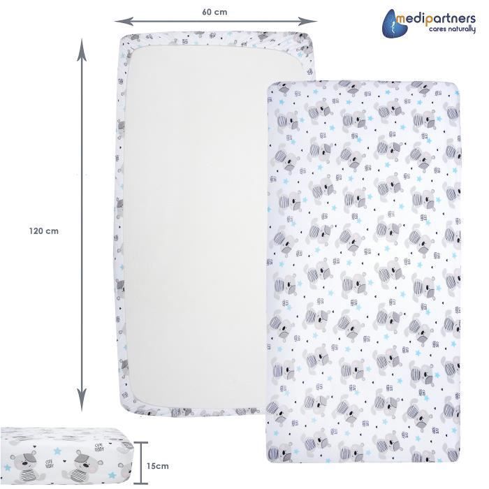 Drap Housse pour Bébé Medi Partners Excellent pour un lit bébé, enfant ...