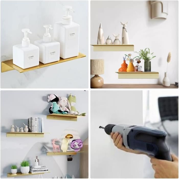 Vec Vis,Tablettes Flottantes En Space Aluminum,Tablette Flottante ...