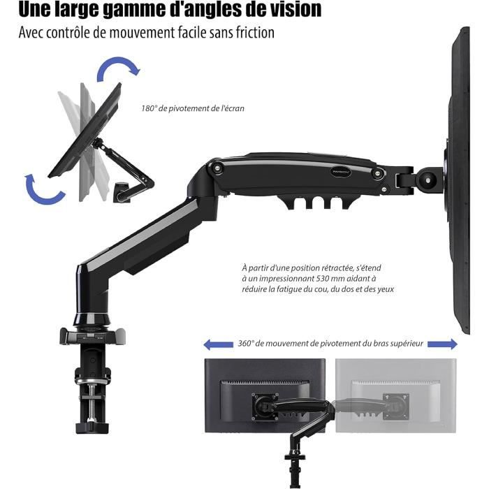 Support Écran - Invision - MX150 - Bras Articulé Ergonomique - Réglable ...