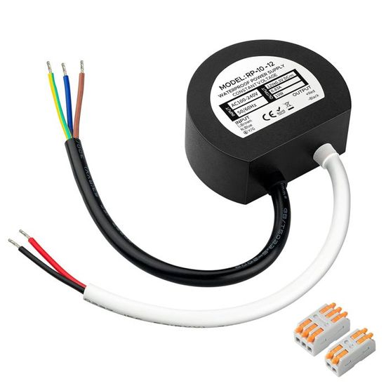 Transformateur LED 12V, IP67 étanche LED Transfo 10W 0.83A, LED Driver ...