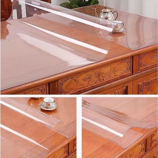 60X100cm 3.0mmFilm De Protection De Table Transparent 2 Mm D'Épaisseur ...