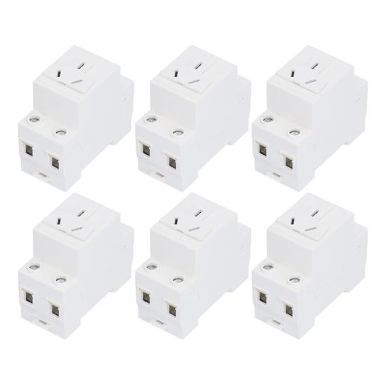 Eujgoov 6Pcs Din Rail Mounted Power Socket 250V 10-16A BERM Disjoncteur ...