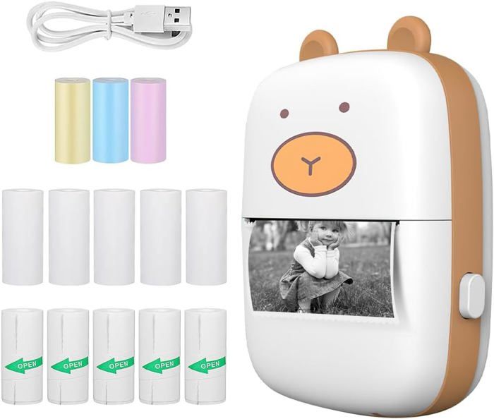 Mini Imprimante Portable,Mini Imprimante Thermique,Imprimante De Poche ...