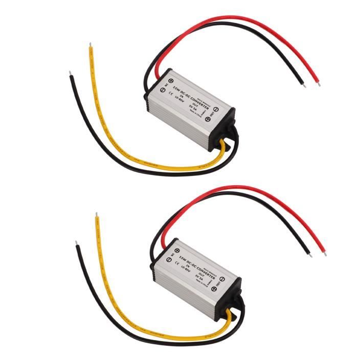 Akozon régulateur de tension 2 pièces DC convertisseur régulateur 12V 24V 36V à 5V DC 10 à 80V à ...