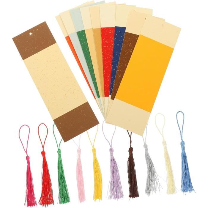 10 Ensembles Papier Doux Carte Signet Décor Décor Étiquettes Vierges ...