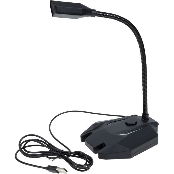 Microphone Micro Avec Socle Micro Polyvalent Bleu Micro De Table D'Ordinateur Support De Micro ...