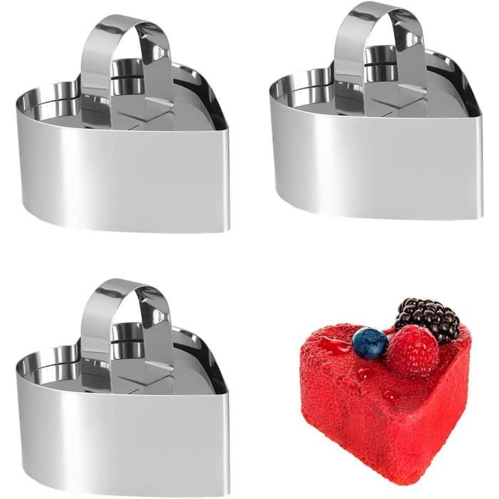 3 Pièces Emporte Piece Patisserie(Forme De Coeur) Cercle Patisserie Moules À Pâtisserie Anneaux ...