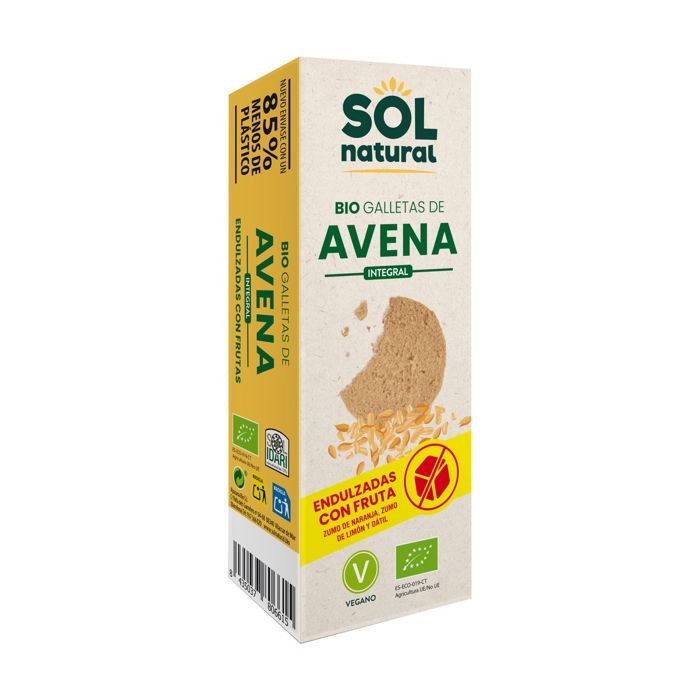 SOL NATURAL - Biscuits à l'avoine sucrés aux fruits biologiques 175 g ...