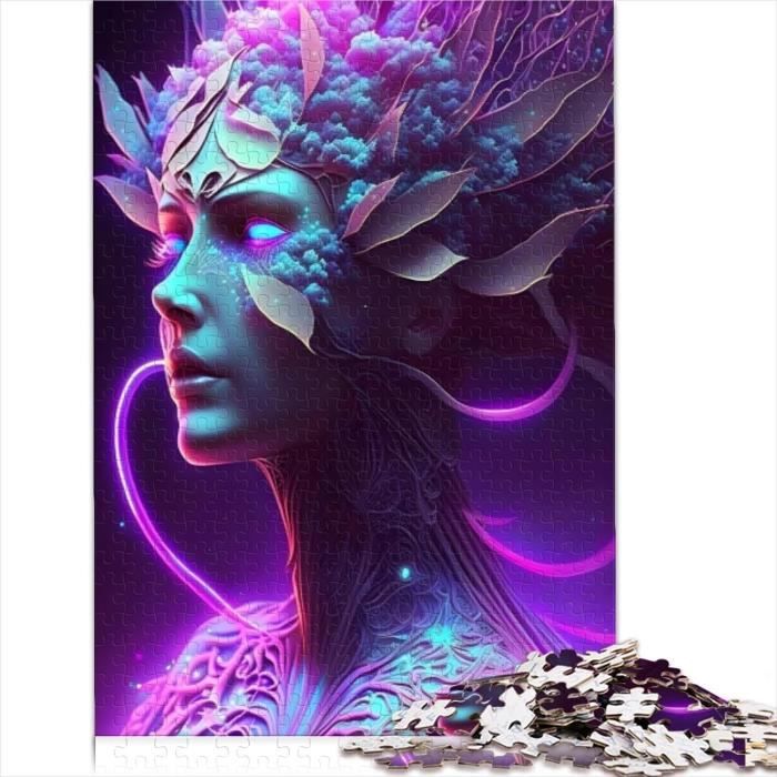 Puzzle 1000 Pièces Rose Belle Fille Puzzle Pour Adultes Et Adolescents ...