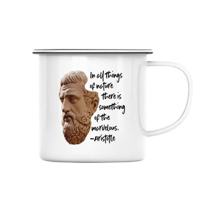 Mug en Métal Emaillé In All Things of Nature Aristotle Quote Wisdom ...
