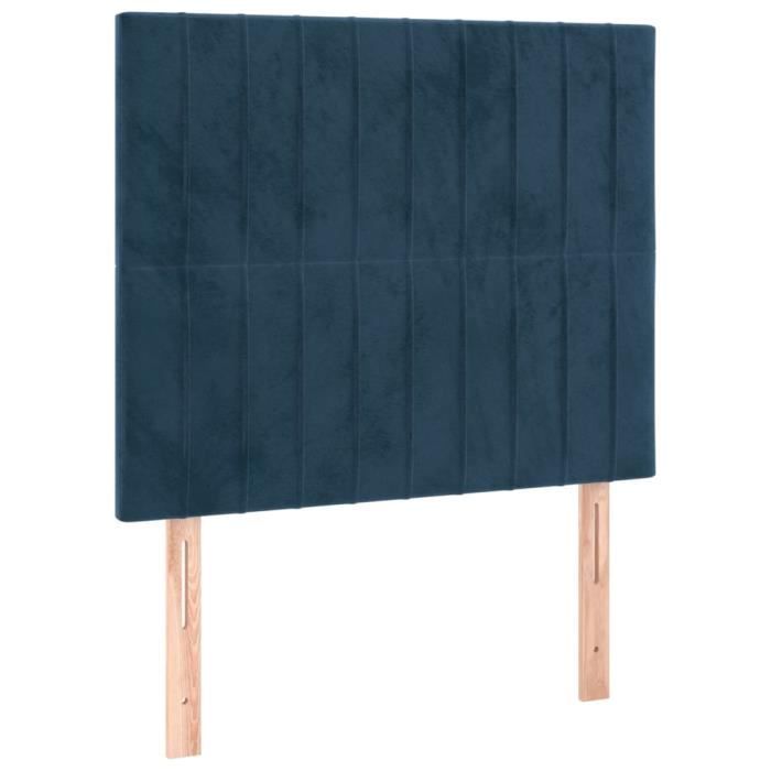 Têtes de lit - FAFEICY - Bleu foncé - Velours - 90x5x78/88 cm ...