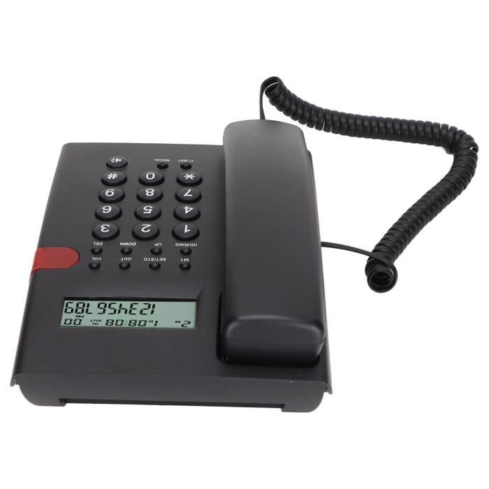 HURRISE Téléphone avec identification de l'appelant K010A-1 téléphone filaire fonction d ...