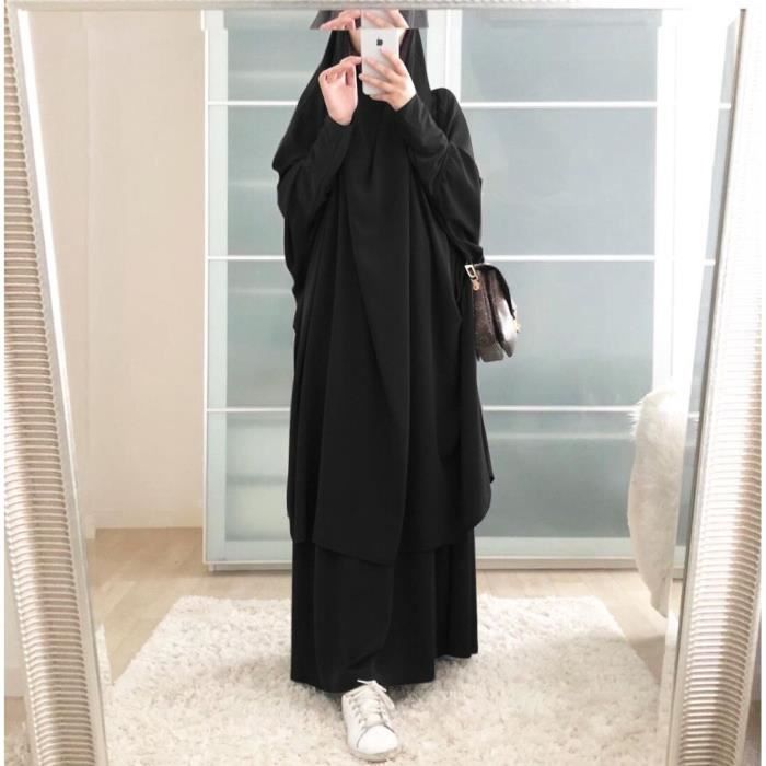 Ramadan Eid musulman prière vêtement Robe femmes Abaya Jilbab Hijab longue Khimar Robe Abayas ...