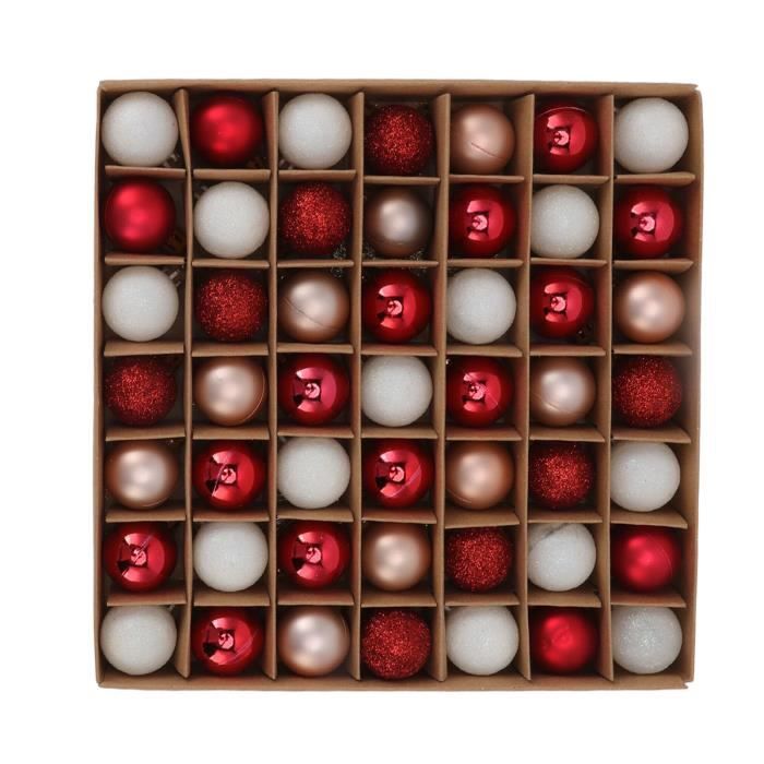 Mxzzand Mini boules de Noël 49 pcs Mini Boule De Noël Ornements ...