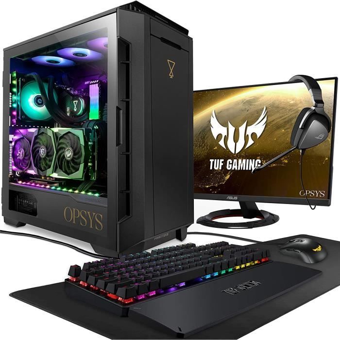 OPSYS Magna Lite-i1 RGB PC Gamer avec Écran Pack (AMD Ryzen 5 5600X ...