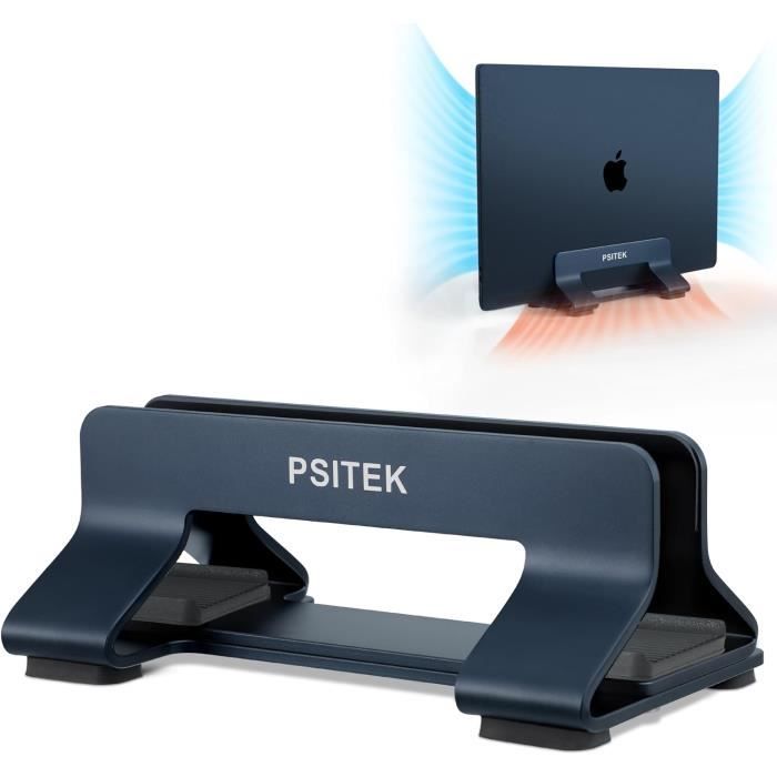 Psitek Support de Bureau Vertical en Alm pour Ordinateur Portable ...