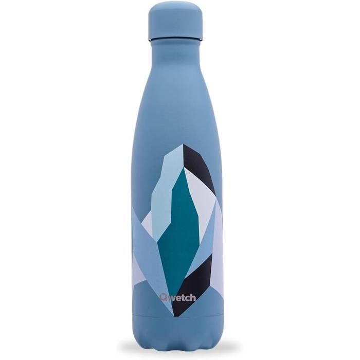 Qwetch - Bouteille Isotherme Altitude Denim 500ml - Gourde Nomade Inox ...