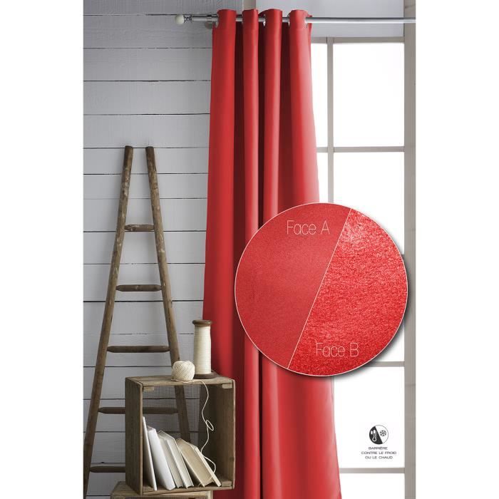 Rideau occultant et isolant rouge - Cdiscount Maison