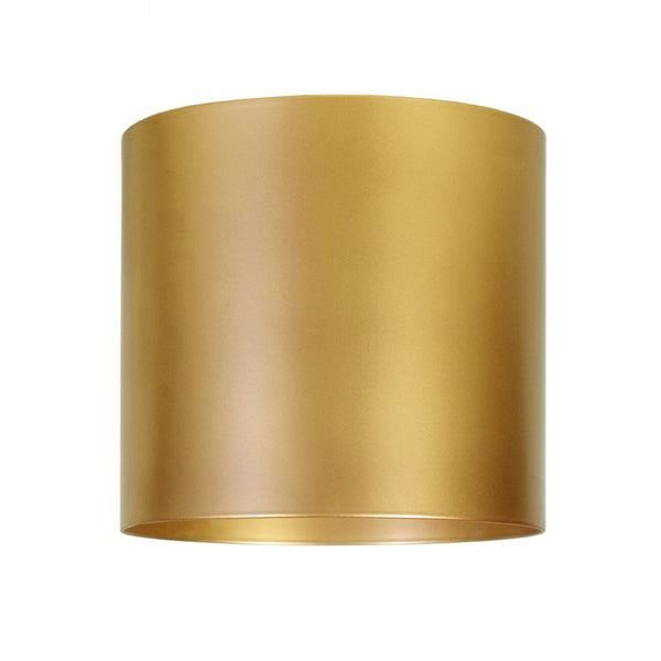 UZIBUZI-Abat-jour cylindre métal cylindre doré 1 ampoule E27 Style: pop ...