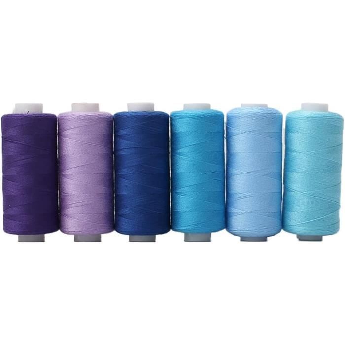6 Bobines Fils À Coudre Fils De Machine À Coudre En Polyester ...