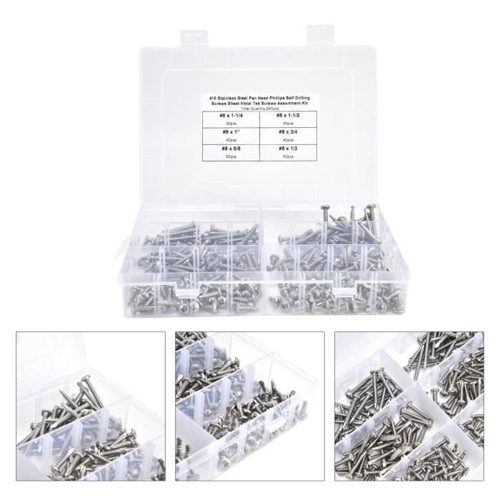 YOSOO Set Vis Auto-Perceuses Inox 410 Meilleure Performance contre la ...