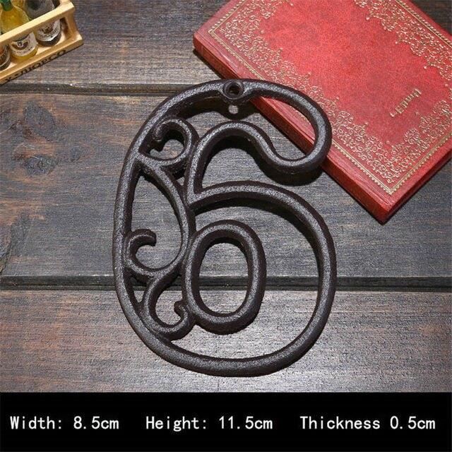 PLAQUE DE PORTE,6-11.5cm-8.5cm--Plaque numérique murale en fonte ...