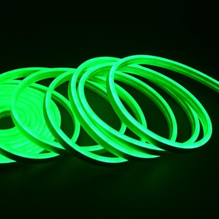 BANDE LED,Green-Only Neon Strip-5m--Bande lumineuse LED en néon étroite ...