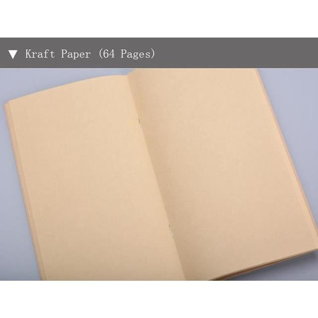 CARNET DE NOTES,Kraft Blank-Small Passport Size--Recharge De Feuilles ...