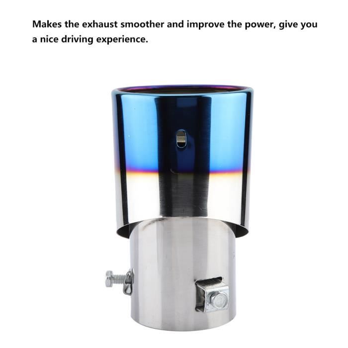 Embouts d'échappement de voiture Chrome bleu embout de silencieux de ...