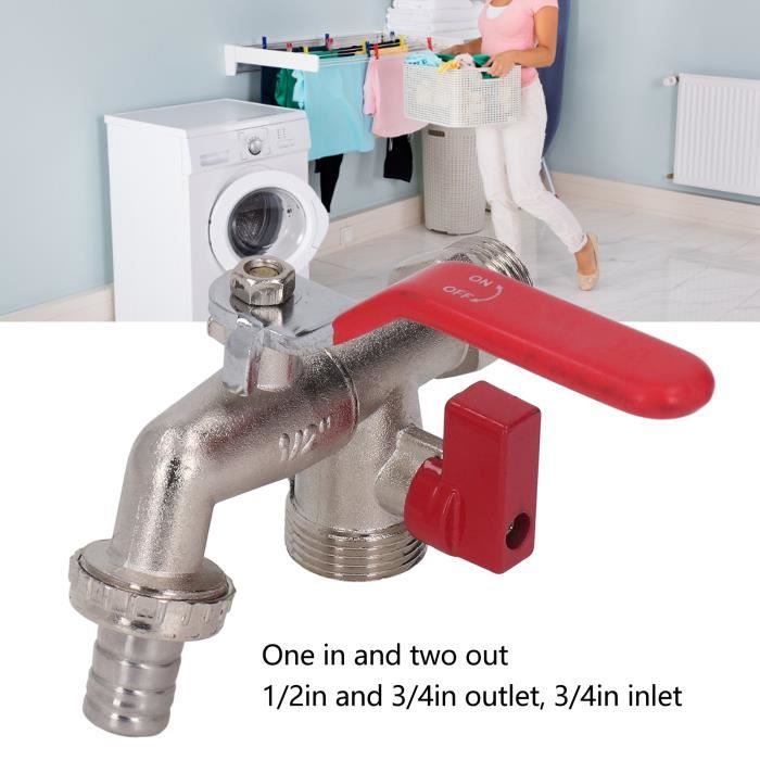 Duokon Robinet à double valve Robinet à double vanne 1 dans 2 sorties ...