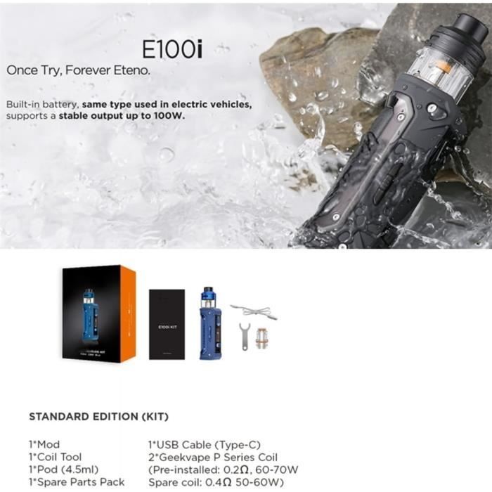 Original Geek'Vape Aegis Eteno I Kit 100W Box Mod 3000Mah Batterie ...