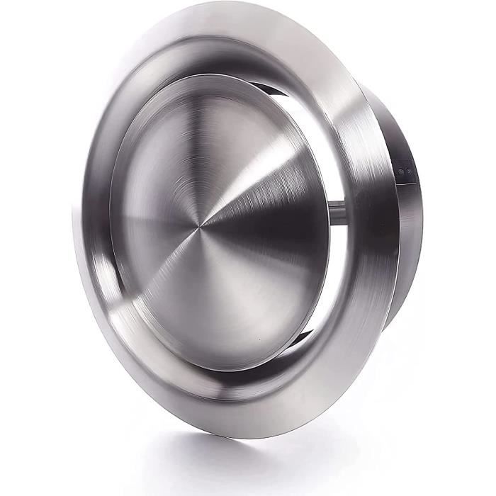 Bouche VMC 125 mm Inox - Bouche aération réglable ronde 125 mm ...