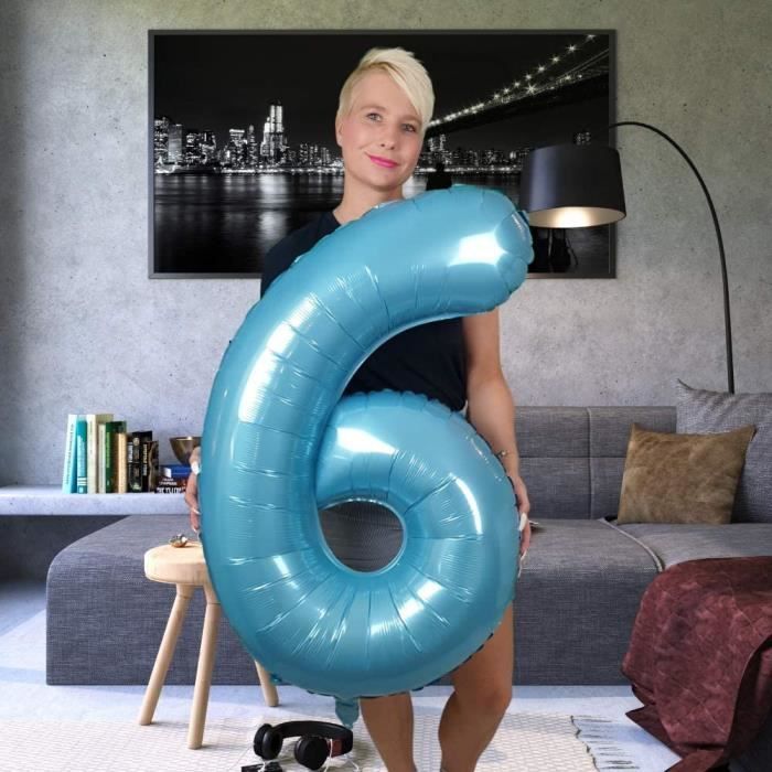 Ballon 16 Ans Bleu Xxl - Ballon Anniversaire 16 Ans Decoration, Ballon ...