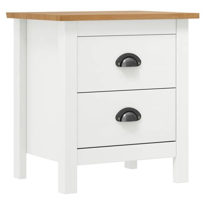 "SALE 2026" Table de nuit Blanc - Table de chevet Hill Blanc 46x35x49 ...