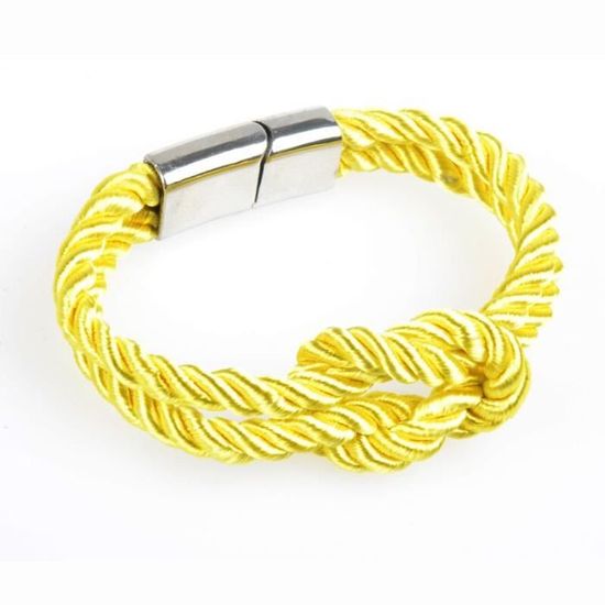 Bracelet en corde tressée colorée pour hommes et femmes, fermoir ...