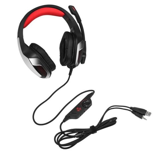 Gaming écouteur sur-oreille stéréo casque musique avec microphone pour ...